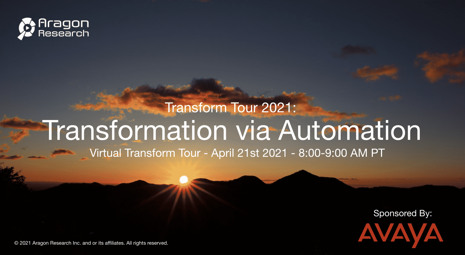Virtual Transform Tour 2021: Transformation via Automation